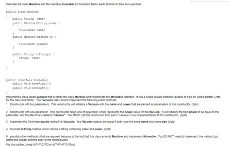Solved Consider The Class Machine And The Interface Moveable Chegg
