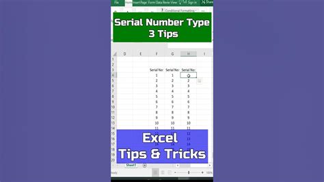 Serial Number In Excel Shortcut 👌 Automatic Serial Number In Excel
