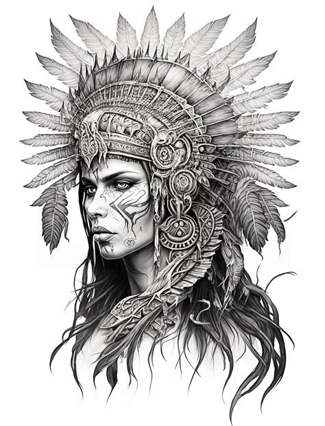 Female Aztec Warrior Coloring Page 2 Adult Coloring Sheet Of The Face