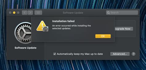 Macos Big Sur Installation Failed An Error Occurred While Installing