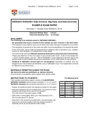 Sample Exam Data X Pdf Semester Sample Exam DATA X Page Of DATA DATA