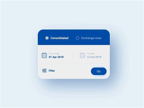 Date Picker And Filter App Interface Design Card Ui Ui Design Principles