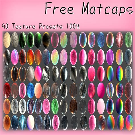 Matcap Pack By Lilpinkdevil Jinxxy