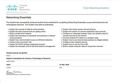 Yenduru Jeevan Sai Ganesh On Linkedin Cisconetworking