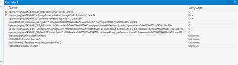 Unhandled Exception Continously Thrown OpenCV Q A Forum