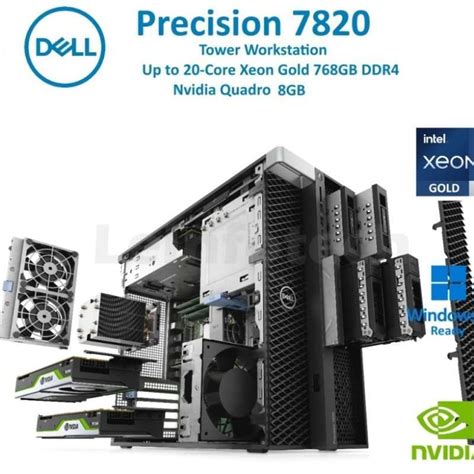 Jual Xeon Gold 28 Cpu Core Pc Server Workstation Dell 7820 T7820 Ram 128 64 32gb Ssd 1tb W11