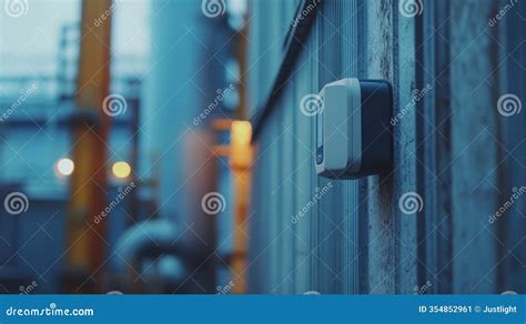 Electronic Access Control System Monitoring Industrial Plant Activity Stock Image Image Of
