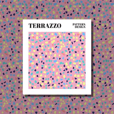 테라조 타일 텍스처 Seamless 프리미엄 벡터