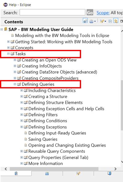 Comparison Of Sap Bex Query Designer And Eclipse Bw Modeling Query