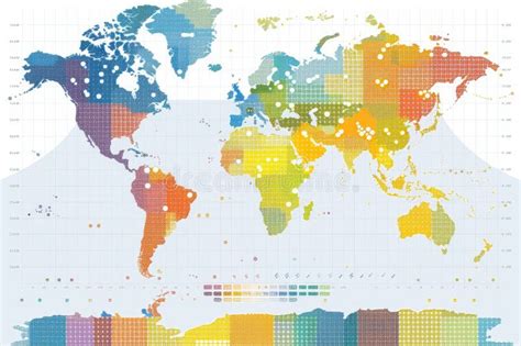 A Map Of The World With Distinct Colors Representing Different