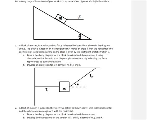 Solved A Block Of Mass M Is Acted Upon By A Force F Chegg
