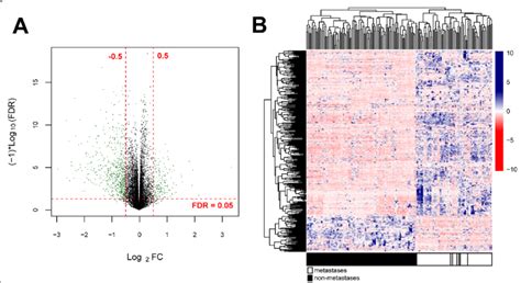 volcano plot and heatmap clustering of differentially expressed genes