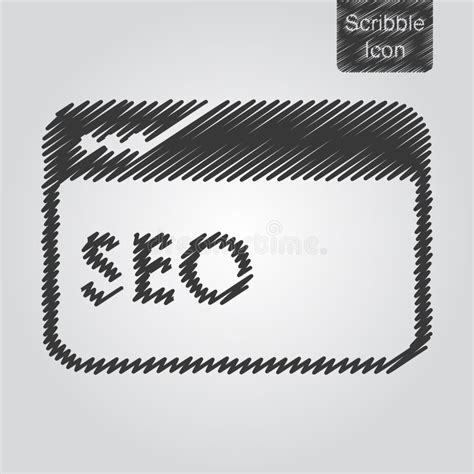Vector Icon Of Seo Concept In Scribble Style Stock Vector
