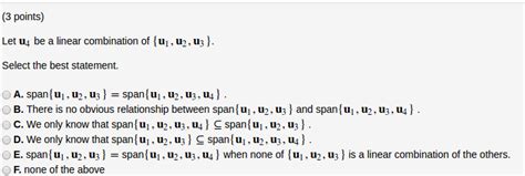 solved let u 4 be a linear combination of {u 1 u 2 u 3}
