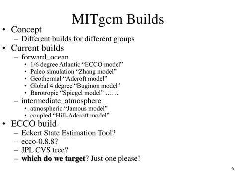 PPT MITgcm Releases PowerPoint Presentation Free Download ID 6881336