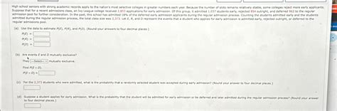 solved regular admissions pool a ﻿use the data to estimate