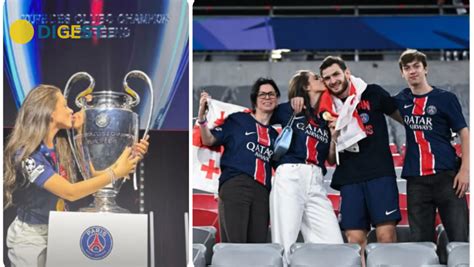 ხვიჩა კვარაცხელიას ოჯახი ჩემპიონთა ლიგის ფინალიდან ფოტოები