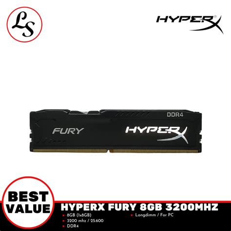 jual kingston hyperx ram fury 8gb 1 x 8 gb 3200 mhz ddr4 shopee