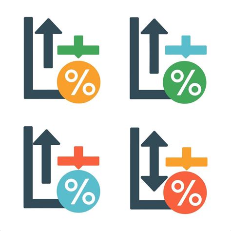 Financial Growth And Percentage Increase Icon 57305890 Vector Art At