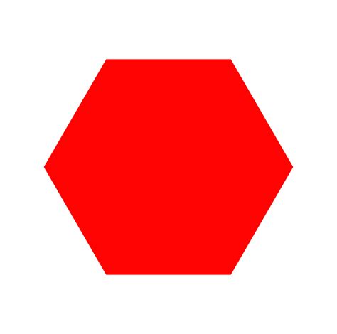 Red Isolated Big Hexagon Shape Red Hexagon Icon 20290904 Vector Art