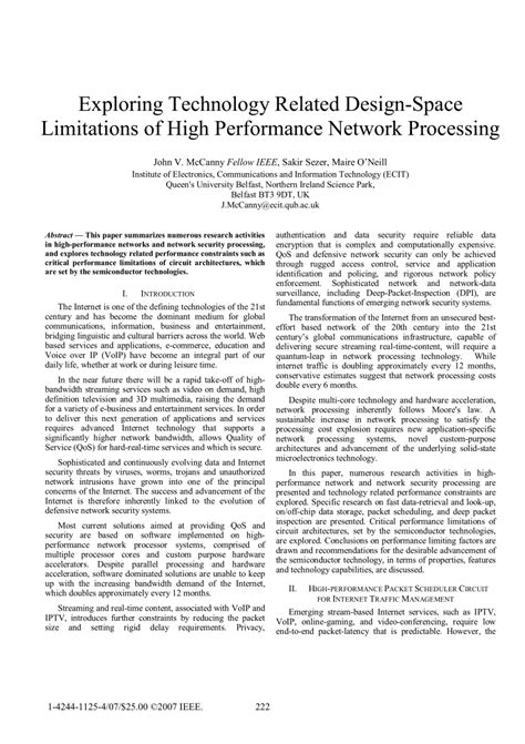 Pdf Exploring Technology Related Design Space Limitations Of High