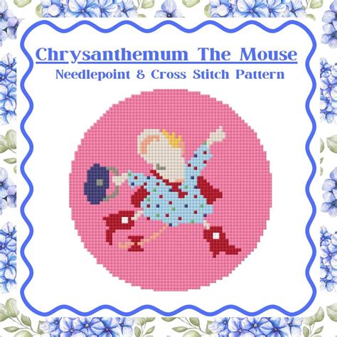 Lilly The Mouse Needlepoint Pattern Pdf Download Cross Stitch Chart