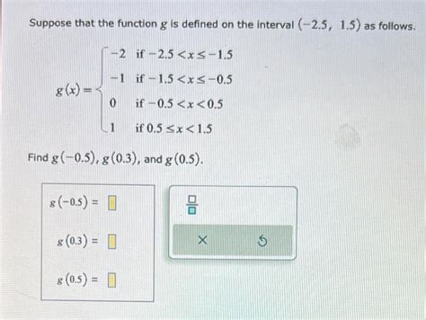 Solved Suppose That The Function G Is Defined On The Chegg