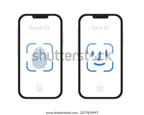 Face Scanning Process Facial Detection Symbols Stock Vector Royalty