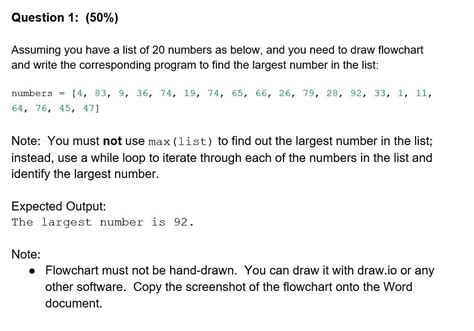 solved question 1 50 assuming you have a list of 20