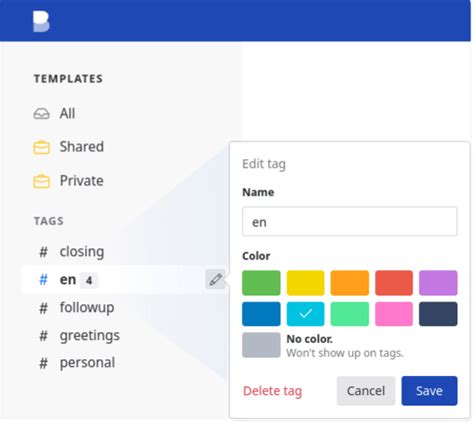 Edit Tags And Add Some Color To Your Dashboard Briskine