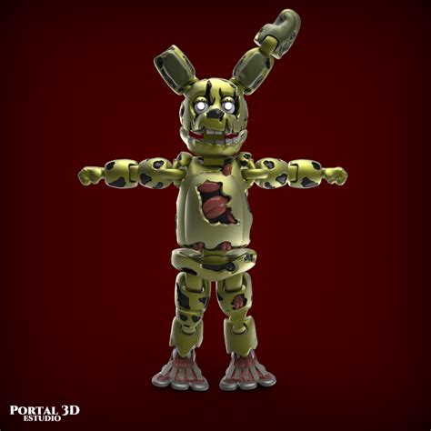 Arquivo Stl Springtrap Five Nights At Freddys Print In Place Without