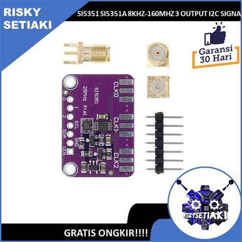 Jual SI5351 SI5351A 8KHZ 160MHZ 3 OUTPUT I2C SIGNAL CLOCK GENERATOR MODULE Shopee Indonesia