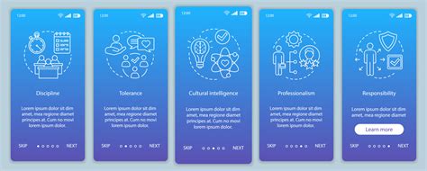 Hr Soft Skills Onboarding Mobile App Page Screen Template Employee Qualities Abilities