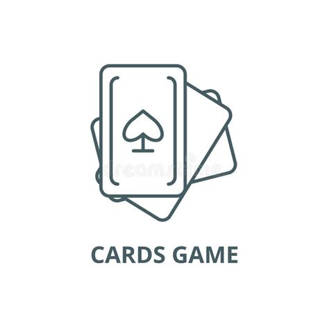 Cards Game Line Icon Vector Cards Game Outline Sign Concept Symbol