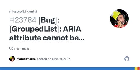 Bug Groupedlist Aria Attribute Cannot Be Used Add A Role