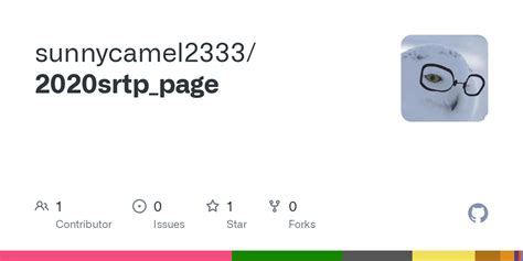 Github Sunnycamel Srtp Page