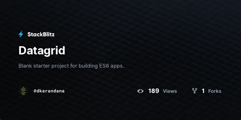 Datagrid Stackblitz