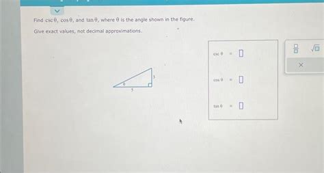 Solved Find Csccos And Tan Where Is The Angle Shown
