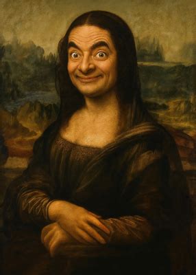 Mr Bean As Mona Lisa Art Posters And Prints By Lootprint Printler