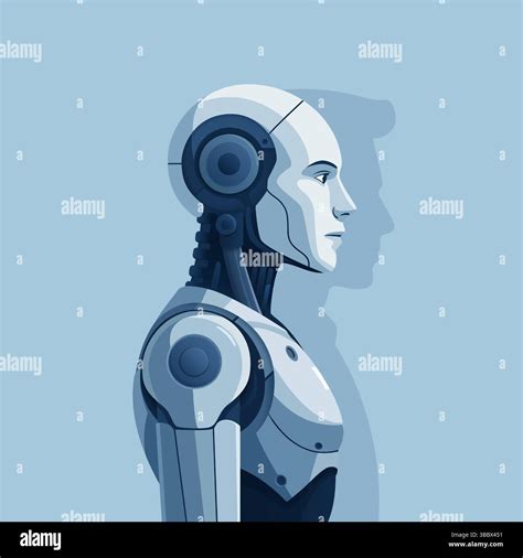 Difference Between Ai Robot And Human Machine Vs Human Mind Copying Technology Concept