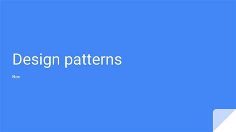 Design Patterns Speaker Deck