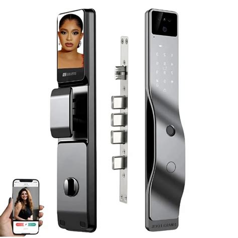 Smart Biometric Fingerprint Digital Door Lock Lcd Display Camera With 3d Face Recognition Aus