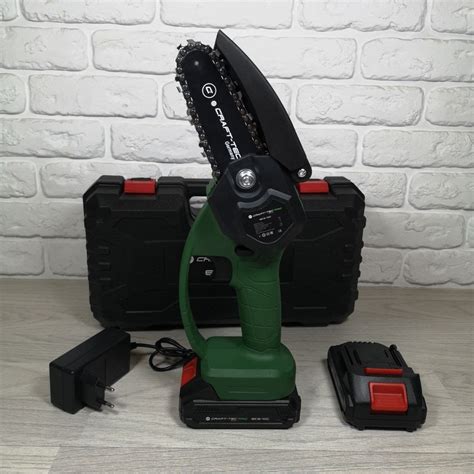 Аккумуляторная цепная мини-пила Craft-tec PRO EKS-10C (21V; 2 батареи ...