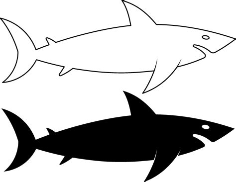 Side View Shark Icon Set 45936547 Vector Art At Vecteezy