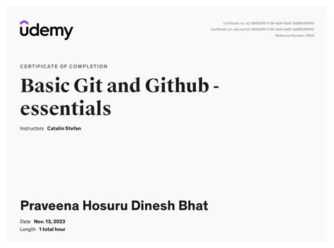 Praveena Hosuru Dinesh Bhat On Linkedin Udemy Course Completion