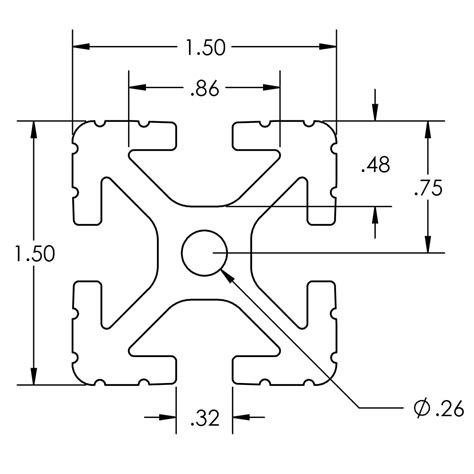 Tslots Ts15 15 Gr 1 5‚Ä≥ X 1 5‚Ä≥ Grooved Black 0 32 Aluminum Extrusion Part 650180