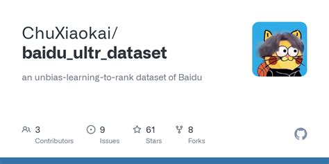 github chuxiaokai baidu ultr dataset an unbias learning to rank