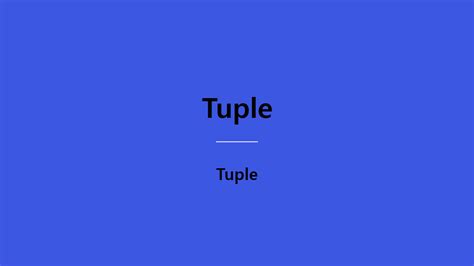 Tuple