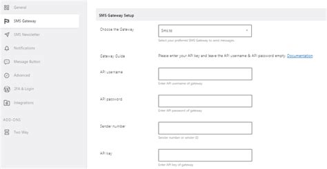 Sms To Gateway Configuration Wp Sms Wordpress Sms Plugin