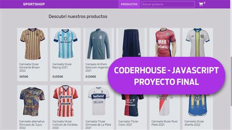 Coderhouse Proyecto Final Curso Javascript Youtube